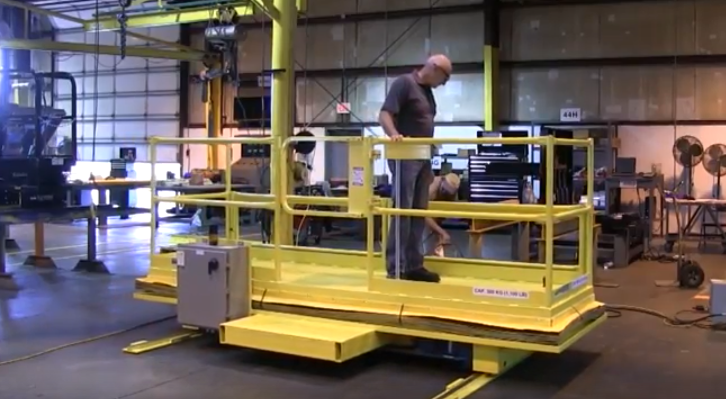 Personnel Work Platform Lift for Billet Casting System Application